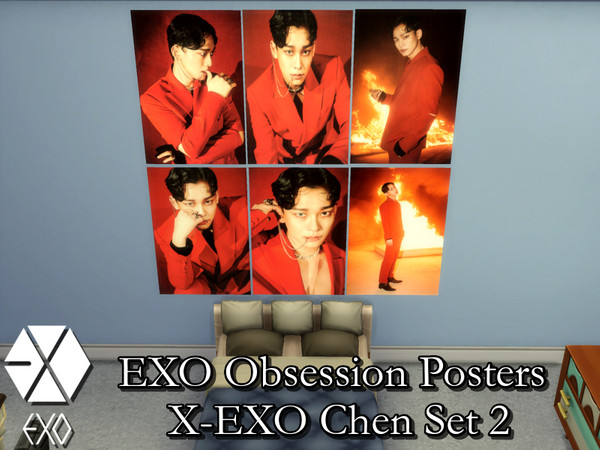 The Sims Resource | EXO 'Obsession' Posters Set 8 (X-EXO Chen)