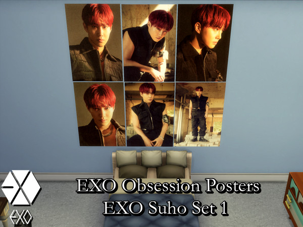 The Sims Resource | EXO 'Obsession' Posters Set 1 (EXO Suho)