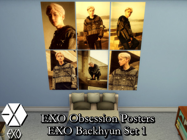 The Sims Resource | EXO 'Obsession' Posters Set 4 (EXO Baekhyun)