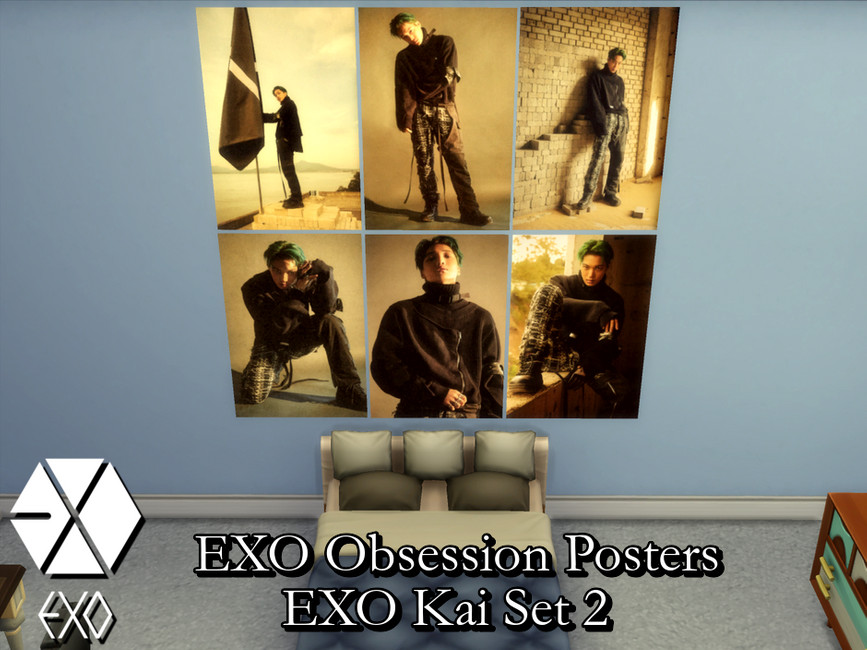 The Sims Resource - EXO 'Obsession' Posters Set 14 (EXO Kai)