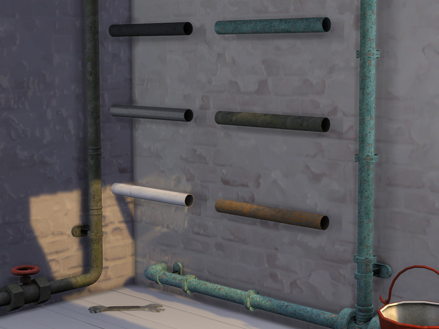 The Sims Resource - Extended Horizontal Pipe (left aligned)