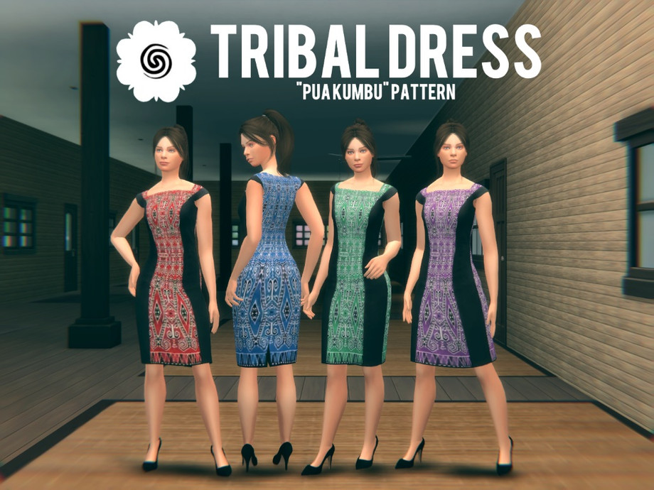 The Sims Resource | Tribal Dress [EA Recolor]