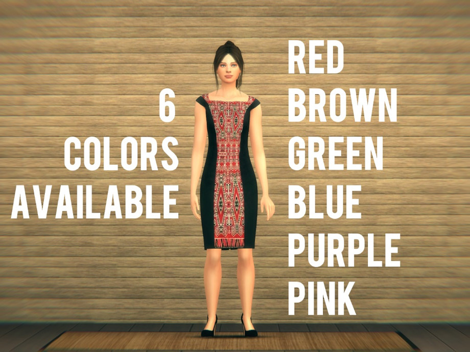 The Sims Resource | Tribal Dress [EA Recolor]