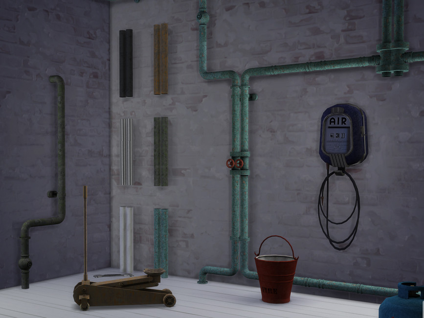 The Sims Resource - Extended Vertical Double Pipe