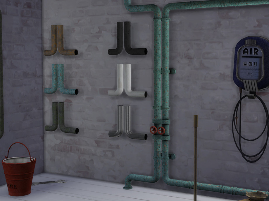 The Sims Resource | Double Pipe Split (down)