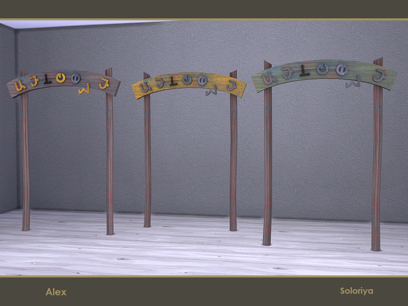 The Sims Resource | Alex. Floor Sign Welcome