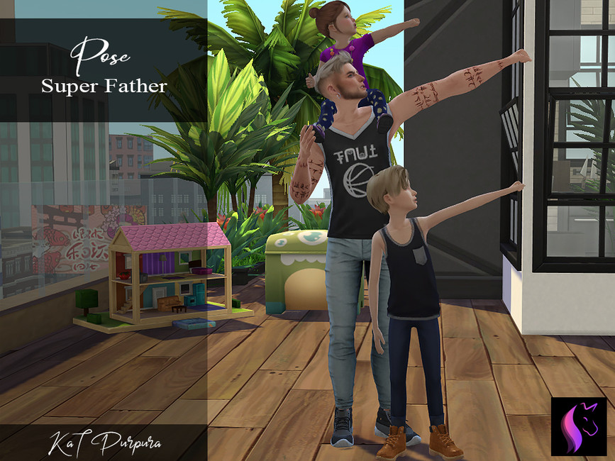 The Sims Resource - Pose- Super Father