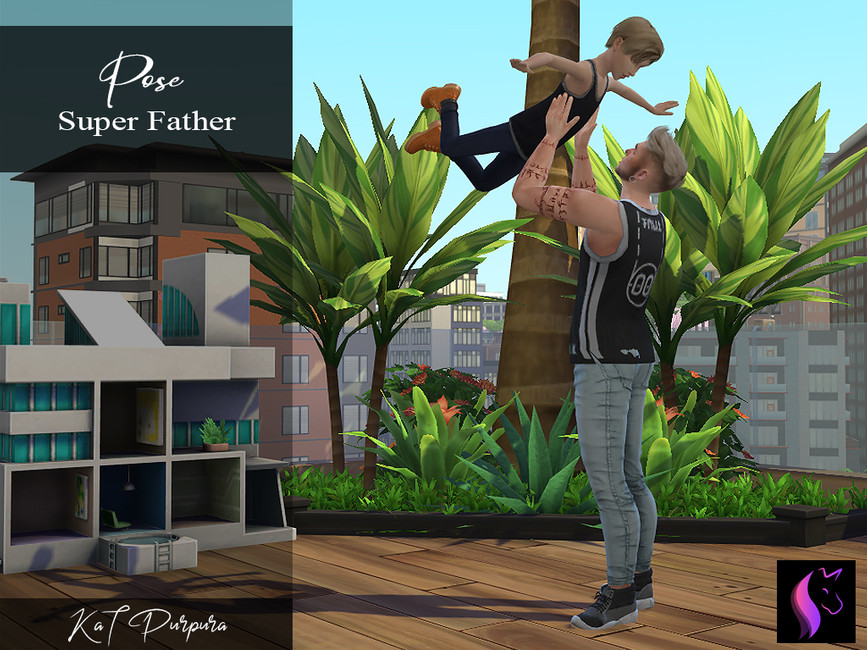 The Sims Resource - Pose- Super Father