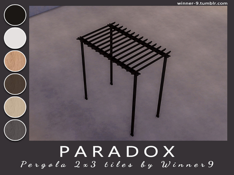 The Sims Resource | Paradox Pergola 2x3 tiles