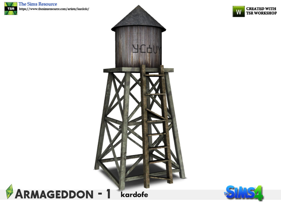 The Sims Resource | kardofe_Armageddon_Water tower