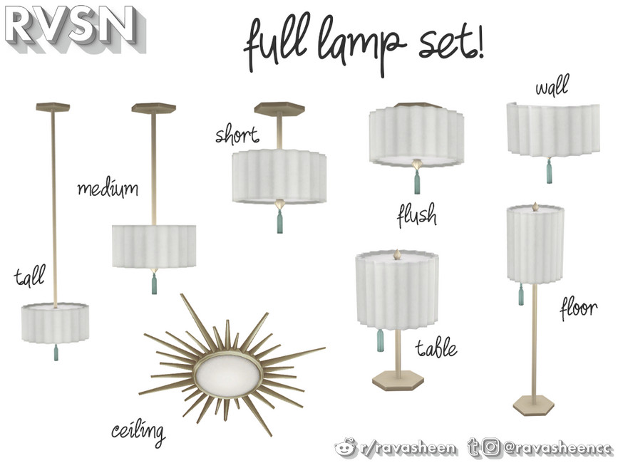 The Sims Resource - Watt's Not To Love Lamp Set
