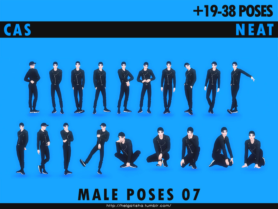 The Sims Resource | Male poses 07 - CAS Neat