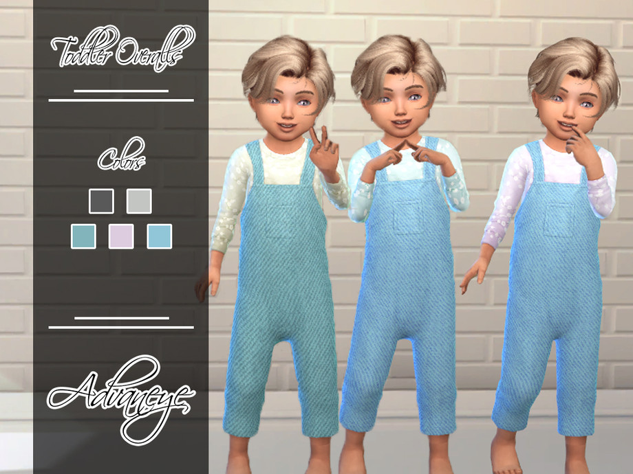 The Sims Resource | Toddler Overalls 1 - For Male/Female - Toddler SP ...