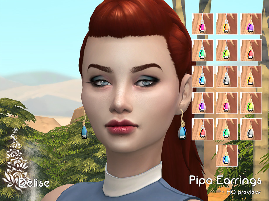 The Sims Resource - Pipa earrings