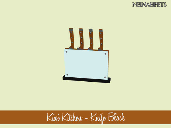 The Sims Resource | Kiwi Kitchen Decor - Knife Block