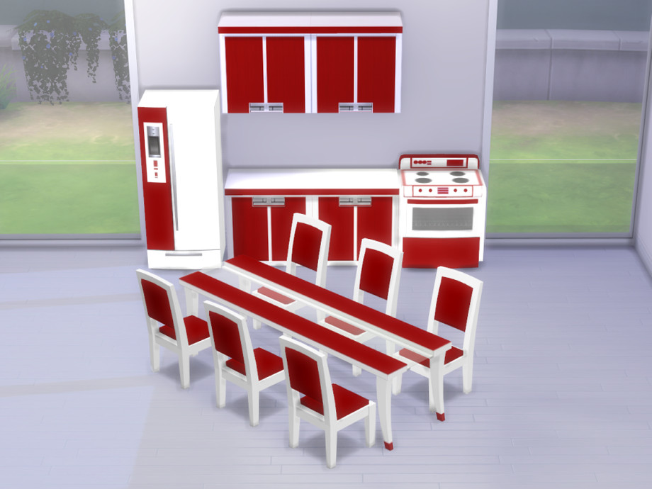 The Sims Resource | Luscious Kitchen Set with White Trim