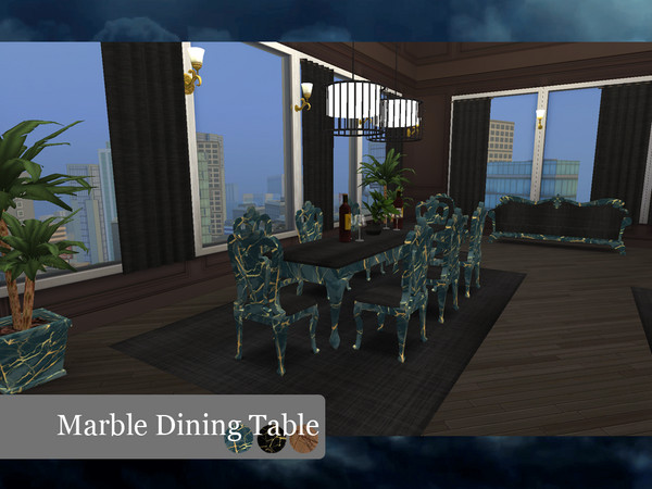 The Sims Resource | Marble Series - Dining Table