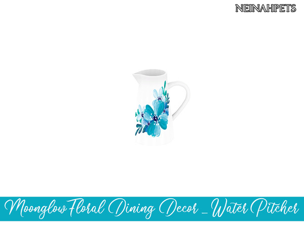 The Sims Resource | Moonglow Floral Dining Decor - Water Pitcher