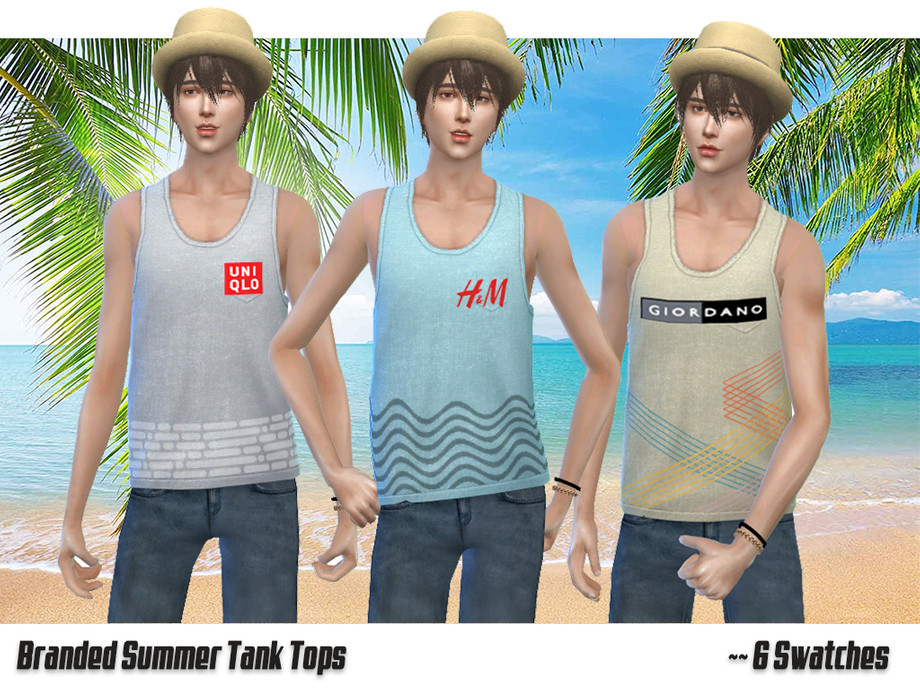 The Sims Resource | Branded Summer Tank Top - Outdoor Retreat needed