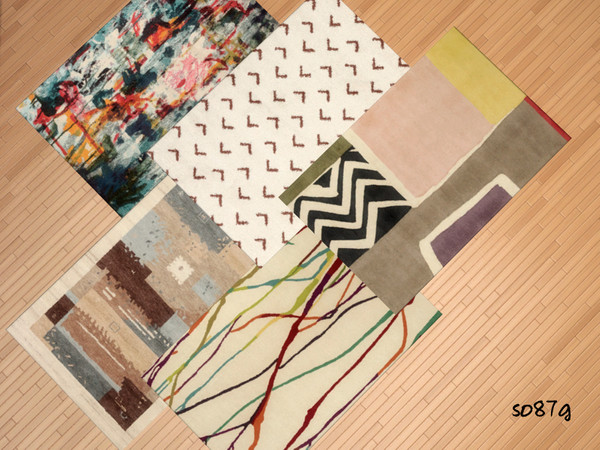 The Sims Resource | abstract rug-REQUIRES CITY LIVING