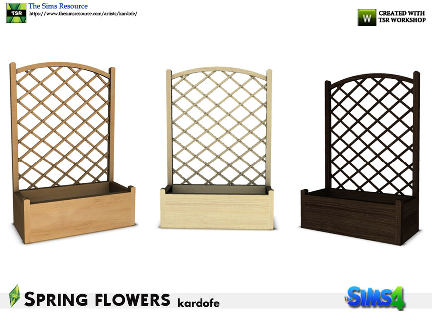 The Sims Resource - kardofe_Spring flowers_Lattice