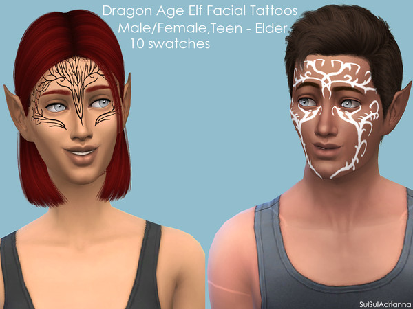 The Sims Resource | Dragon Age Elf Tattoos