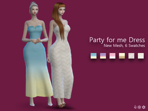 The Sims Resource | Party for me Dress