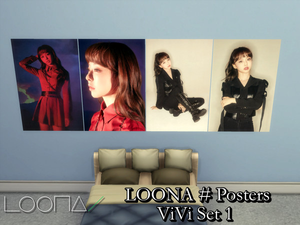 The Sims Resource | LOONA # Posters Set 1 (ViVi) - REQUIRES MESH