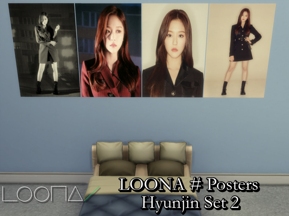 The Sims Resource | LOONA # Posters Set 14 (Hyunjin) - REQUIRES MESH