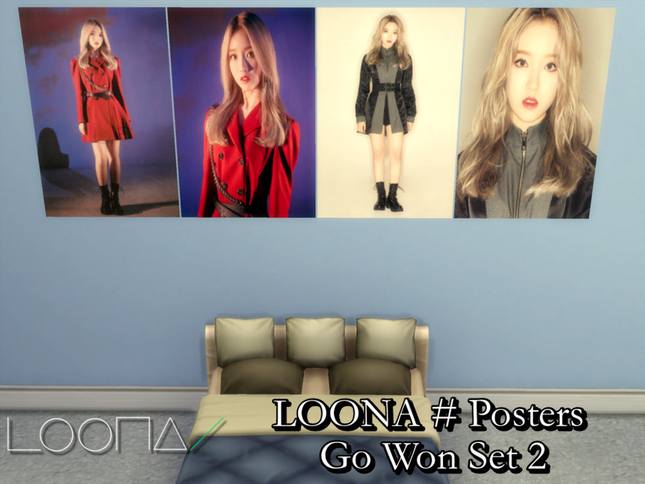 The Sims Resource | LOONA # Posters Set 16 (Go Won) - REQUIRES MESH
