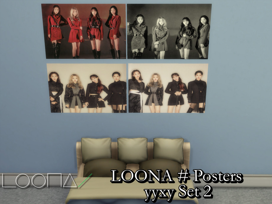 The Sims Resource - LOONA # Posters Set 28 (yyxy) - REQUIRES GET TO WORK