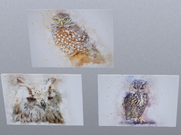 The Sims Resource | Owl painting