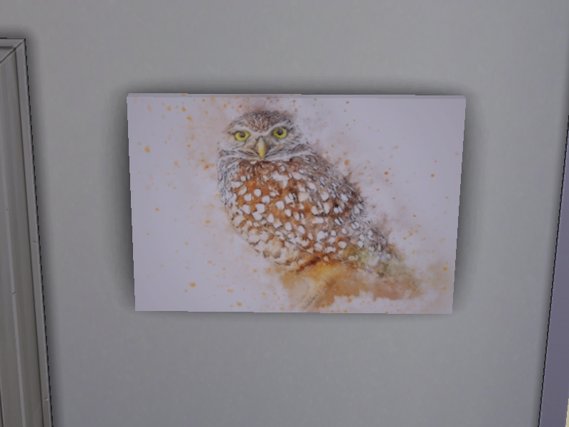 The Sims Resource | Owl painting