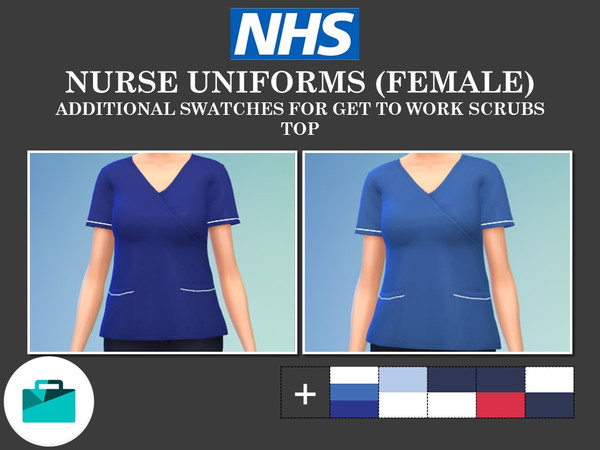 The Sims Resource | NHS Nurse Uniforms (Shirts, Female)