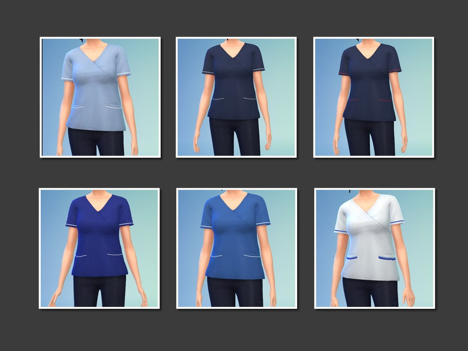 The Sims Resource | NHS Nurse Uniforms (Shirts, Female)