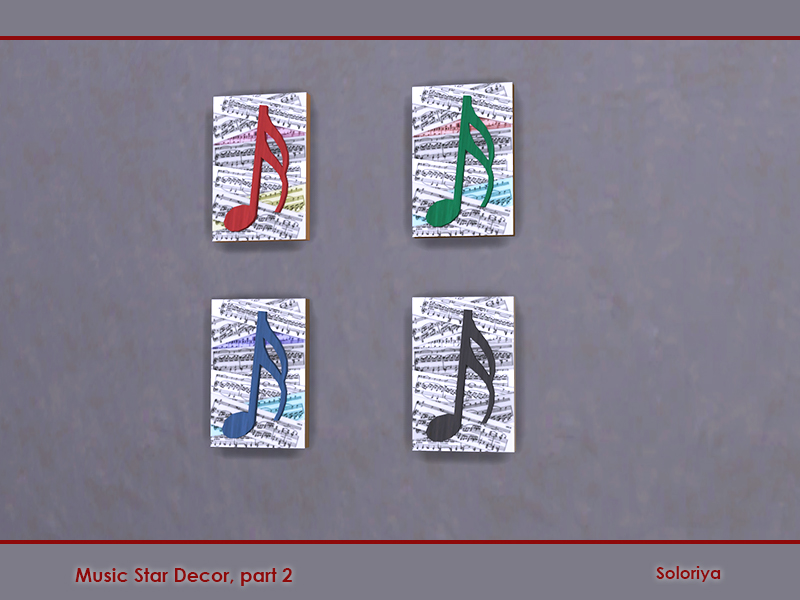 The Sims Resource | Music Star Decor, part 2. Picture, v2