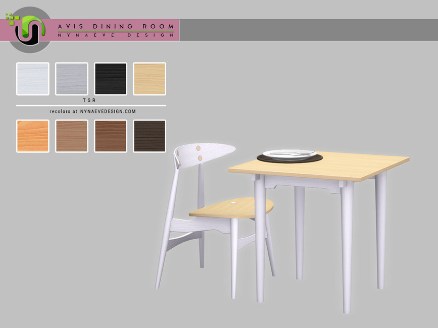 The Sims Resource - Avis Dining Table 1x1