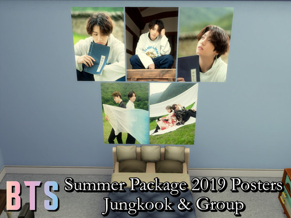 The Sims Resource | BTS Summer Package 2019 Posters Set 4 - REQUIRES MESH