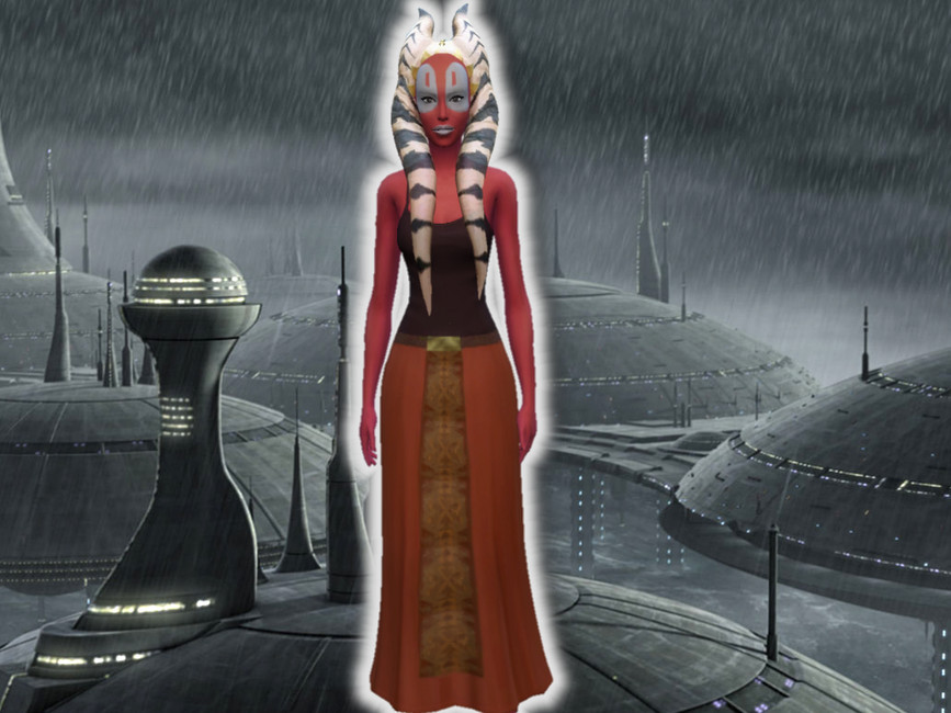 The Sims Resource - Shaak Ti Top and Dress (Clone Wars)