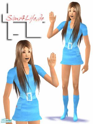 The Sims Resource - Mini Dress blue
