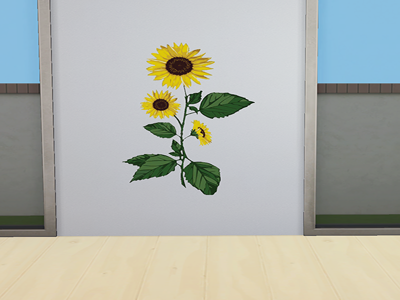 The Sims Resource | Sunny Sunflowers Wall Decals