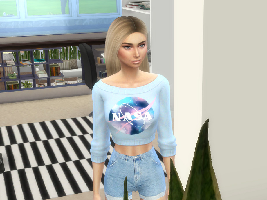 The Sims Resource | Nasa Crop Top Sweatshirt - Realm of Magic needed