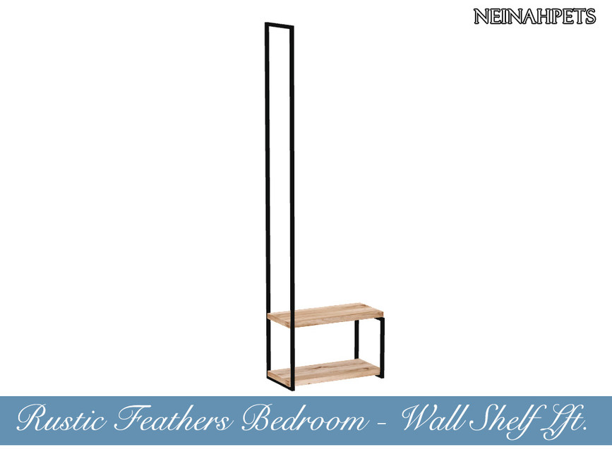 The Sims Resource - Rustic Feathers Bedroom Pt I - Wall Shelf L {Mesh ...