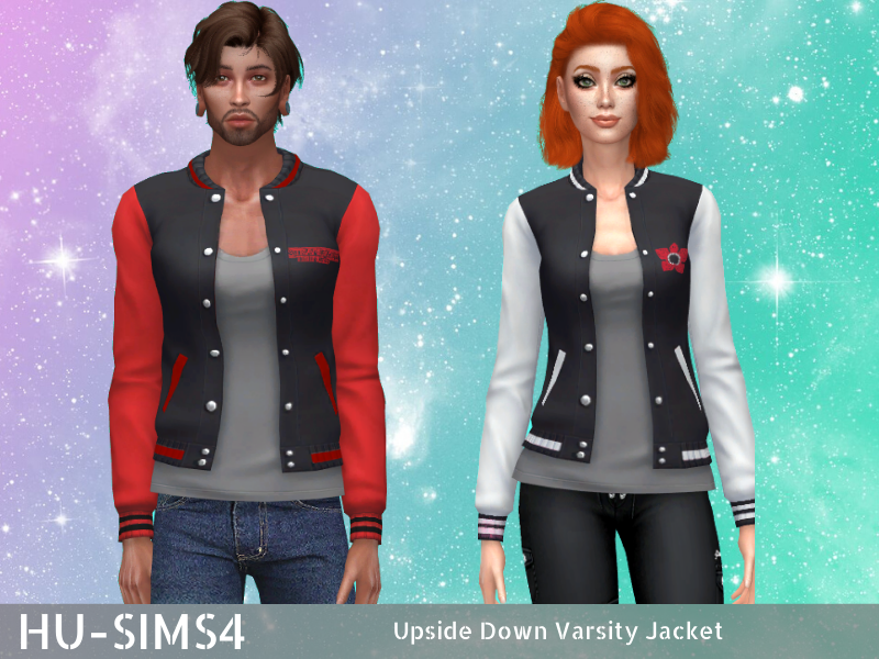 The Sims Resource | Upside Down Varsity Jacket