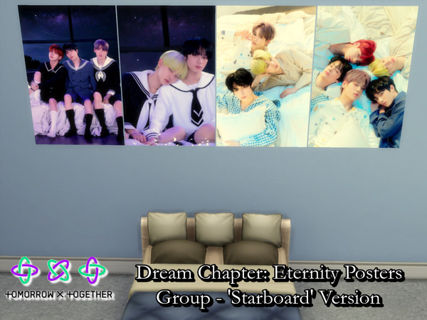 The Sims Resource | TXT Eternity Starboard Posters Set 4 (Group ...