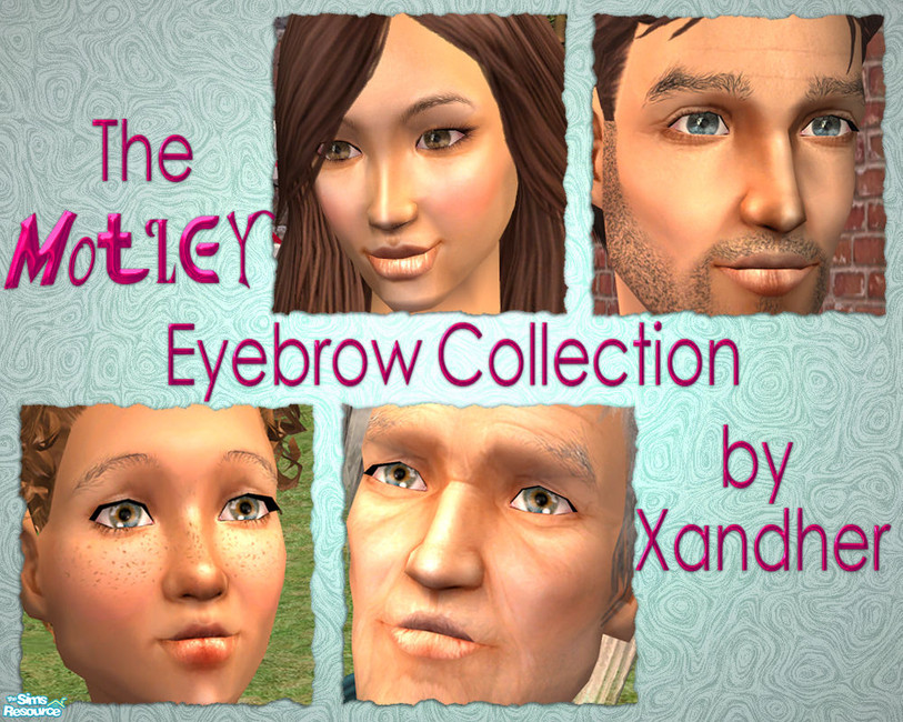 The Sims Resource - Motley Eyebrow Collection