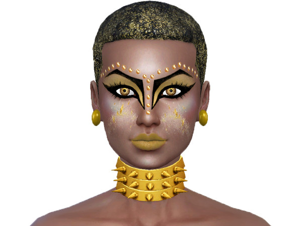 The Sims Resource | Gold face paint (Get famous)