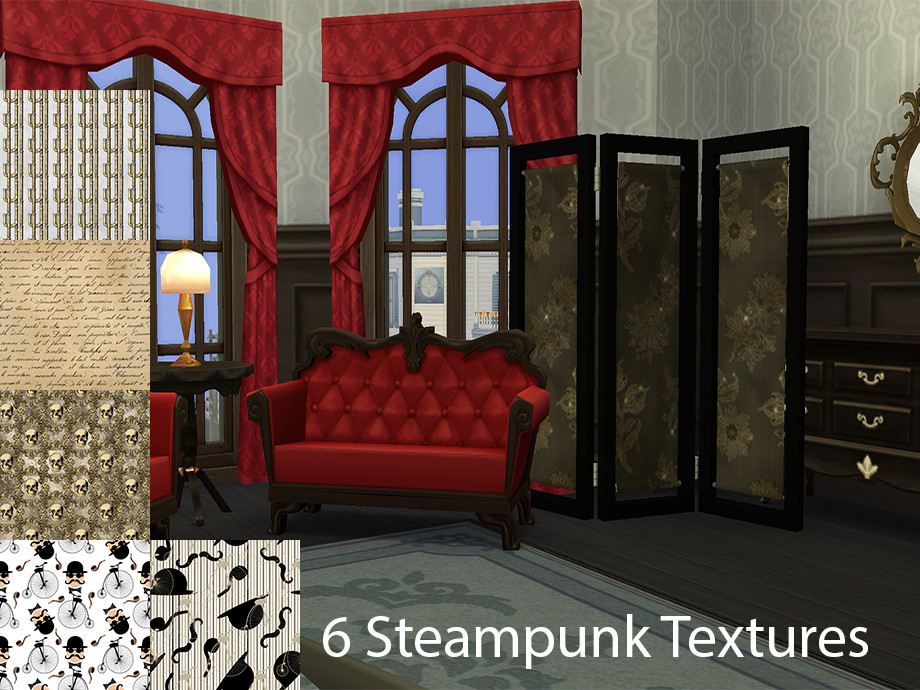 The Sims Resource | Steampunk Pattern Room Divider - Get To Work
