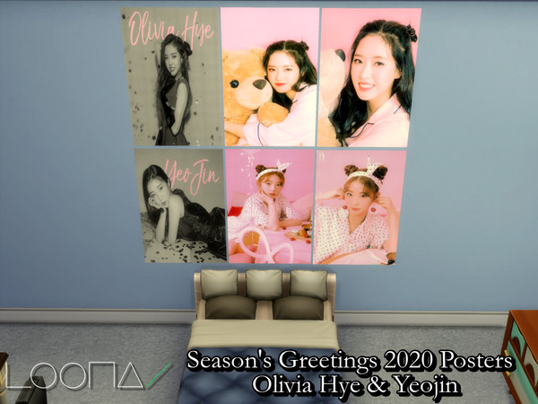 The Sims Resource | Loona Season's Greetings 2020 Posters Set 6 ...