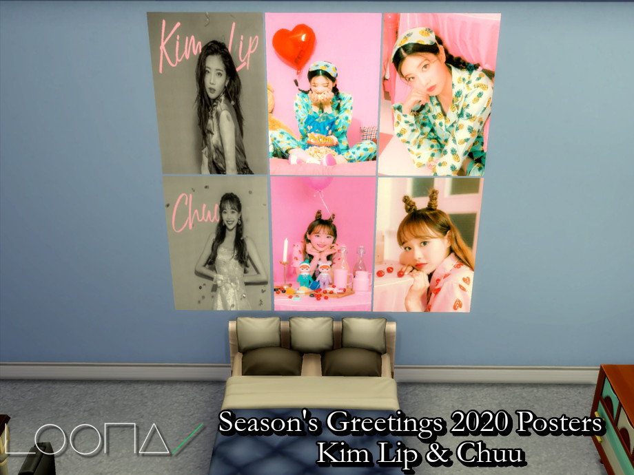 The Sims Resource | Loona Season's Greetings 2020 Posters Set 3 ...